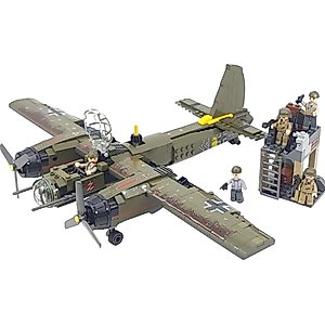 General Jim's WW2 Military Iron Empire Building Blocks Air Bomber JU88 - World War 2 Aircraft Fighter Plane Brick Building Set