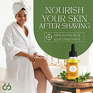 Efua Oil, Ingrown Hair Removal and Razor Bump Stopper Oil for Shaving and Waxing, Natural Neem Oil for Skin w/Tea Tree Oil, Removes Razor Bumps, Redness, and Razor Burn, 0.5 oz - Relief from Ingrown