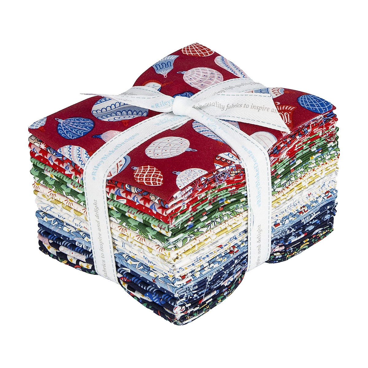 Liberty Fabrics Merry and Bright Fat Quarter Bundles 20pcs, Multi Yard