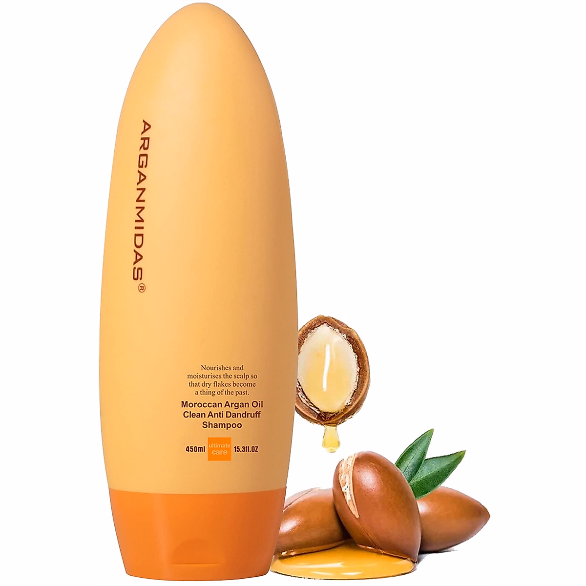 ARGANMIDAS Anti-Dandruff Moisturizing Shampoo for Dry, Flaky and Itchy Scalp - Treats and Prevents Dandruff for Women and Men, 15.3 Fl Oz