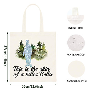 WCGXKO Movie Show Inspired Gift This Is The Skin Of A Killer Bella Zipper Pouch Makeup Bag for Fans (This is the skin tote)