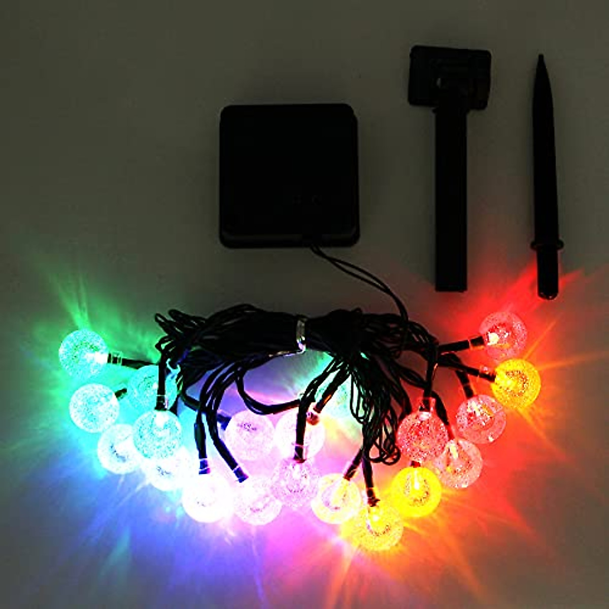 RARITYUS Solar String Lights Waterproof Crystal Globe Sparkly Lights for Holiday Tree Decorative Garden Yard Festival Home Party Porch Wedding Christmas Decorations