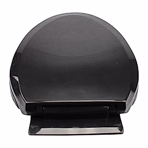 Renovators Supply Manufacturing Black Plastic Soft Close Elongated Toilet Seat Quiet-Close Lid, Contoured Seat Easy to Install and Clean, Grip-Tight Bumpers with Adjustable Mounting Hardware