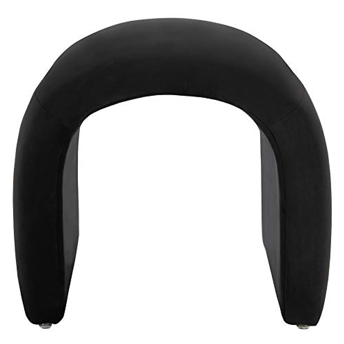 Safavieh Home Collection Kibo Modern Waterfall Black Velvet Ottoman (Fully Assembled)