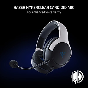 Razer Kaira X Wired Gaming Headset for PlayStation 5 / PS5, PS4, PC, Mac, Mobile: 50mm Drivers - HyperClear Cardioid Mic - Memory Foam Cushions - On-Headset Controls - White & Black