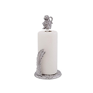 Arthur Court Aluminum Monkey Countertop Paper Towel Holder Standing 15 inch Standing Tall