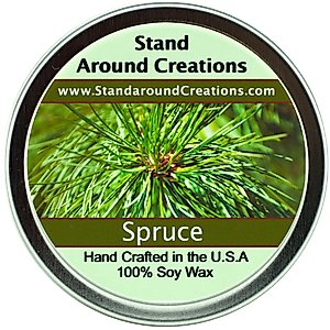 Stand Around Creations Soy Aromatherapy Candle - Scent: Douglas Fir 8 oz White