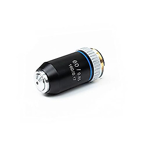 SWIFT 60X Achromatic Objective Lens, Research-Grade Objective Lens for Compound Biological Microscopes.