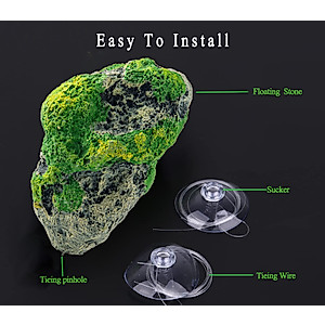 dgudgu Decorations Aquarium Decorations fish tank Accessories Aquarium Décor Floating Rocks Betta Decorations Hallelujah Mountains