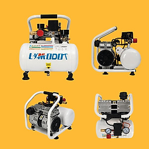 Limodot Ultra Quiet Air Compressor Portable, 60 dB, Silent and Electric for Car and Bike Tires, Nail Gun, and Pneumatic Tools, Garage, Shop, or Mechanic Accessories, 115V