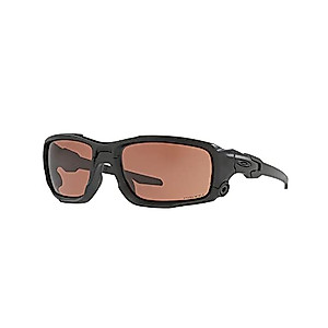 Oakley SI Men's OO9329 Ballistic Shocktube Rectangular Sunglasses, Matte Black/TR22, 61 mm