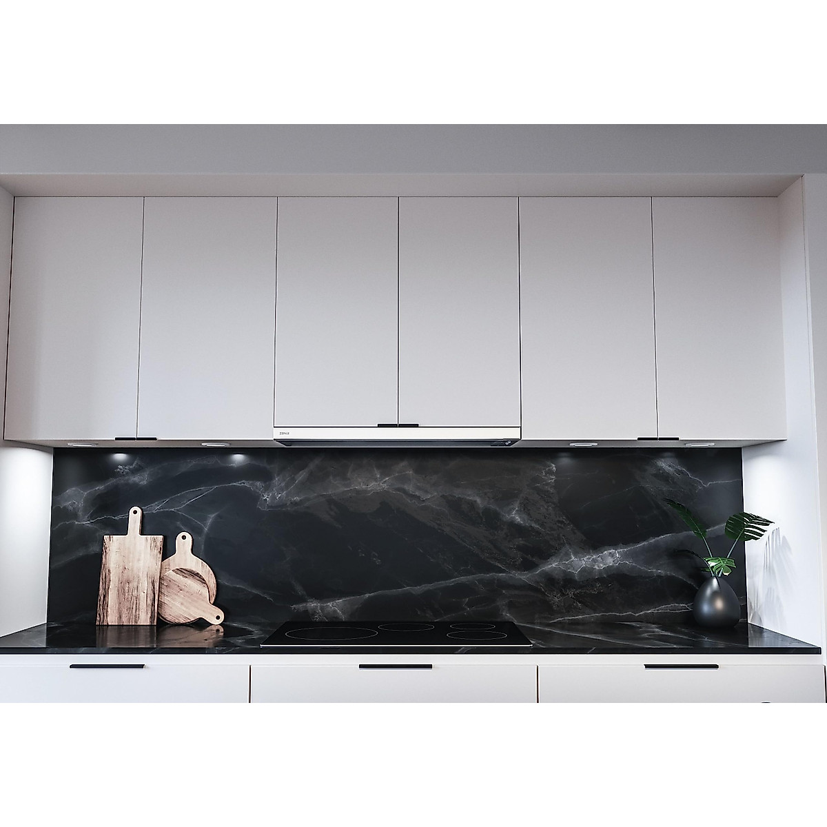 Zephyr ZPI-E30B290 Pisa 180-290 CFM 30 Inch Wide Under Cabinet Range Hood with LumiLight LED Lighting - White