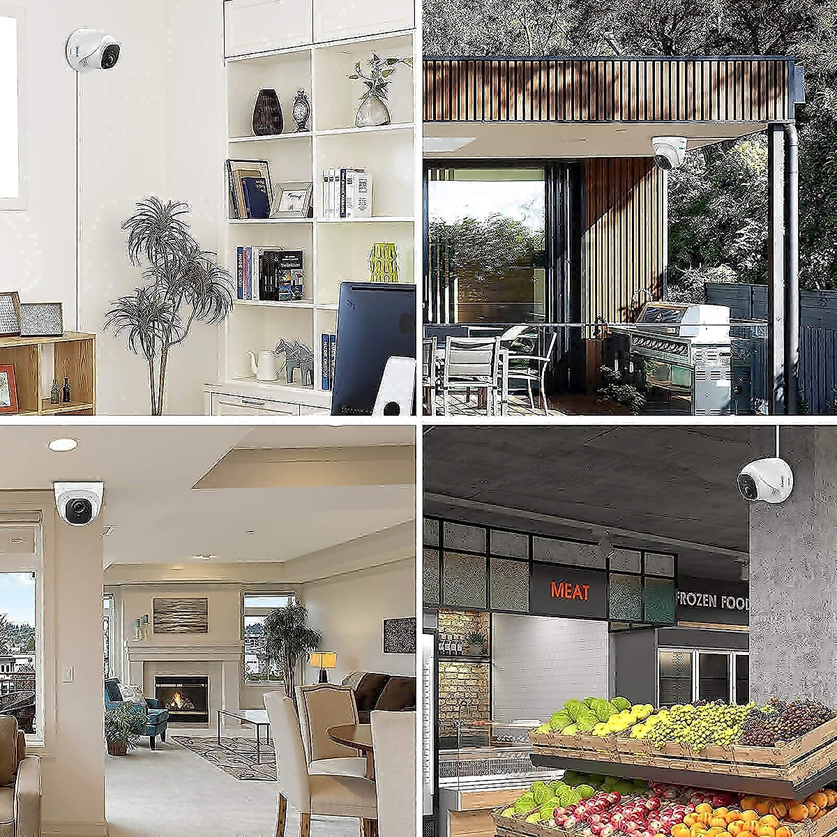 REOLINK 4K PoE Outdoor Security Camera, 3X Optical Zoom, Human/Vehicle Detection, Smart Alerts and Playback,Time Lapse,Work with Google Assistant, 24/7 Audio Recording, RLC-820A Bundle with RLC-822A