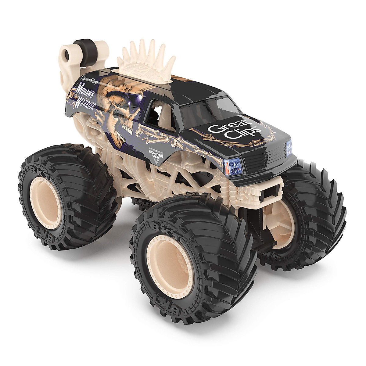 Monster Jam, Official Mohawk Warrior Monster Truck, Die-Cast Vehicle, Bone Yard Trucks Series, 1:64 Scale