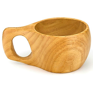 Bamber Wooden Coffee Cup Wood Novelty Mugs Reusable Decorative Teacup