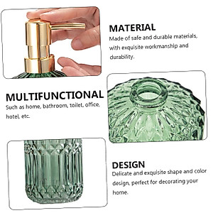 Cabilock 1pc Glass Bottle Lotion Dispenser Pump Shower Dispenser Makeup Bottle Sink Soap Dispenser Glass Lotion Dispenser Empty Shower Bottle Soap Lotion Bottle Hand Diamond Travel Round
