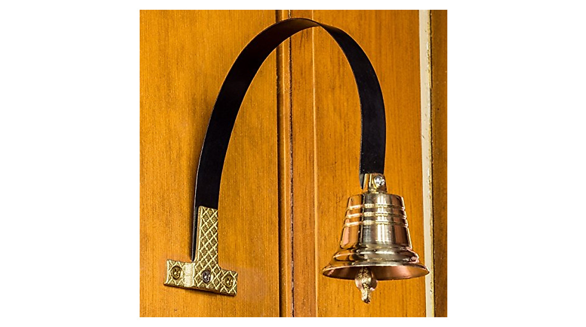 Shopkeepers Bell Antique Doorbell - Vintage Wall Mounted Brass Chime