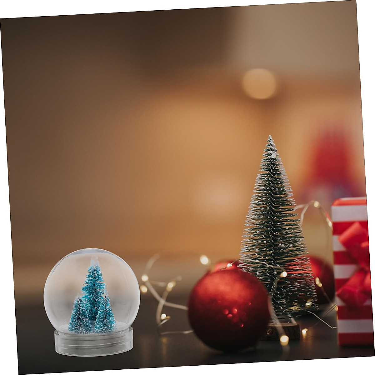 Plastic Snow Globe 10pcs DIY Snow Globe Water Globe Clear Plastic Ball with Screw Off Cap Fillable Water Globe Cookies Candy Jar for DIY Crafts Christmas Home Decoration