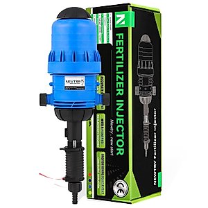 NEWTRY 0.4%~4% Adjustable Fertilizer Injector Water Powered Chemical Liquid Doser Dispenser 4.4~660.43 gallons/h Drip Irrigation Injector Dosing Pump for Industry Garden Hose Livestock (0.4% -4%)