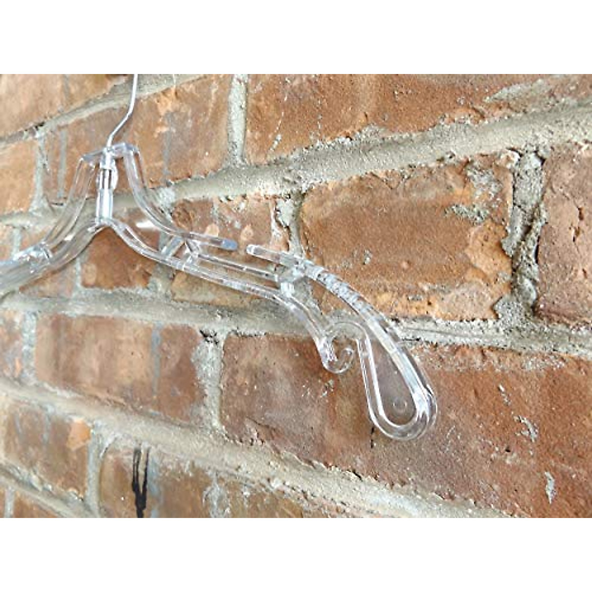NAHANCO 300WW Plastic Heavy Weight Hanger, Reinforced Hook, 17", Clear (Pack of 100)