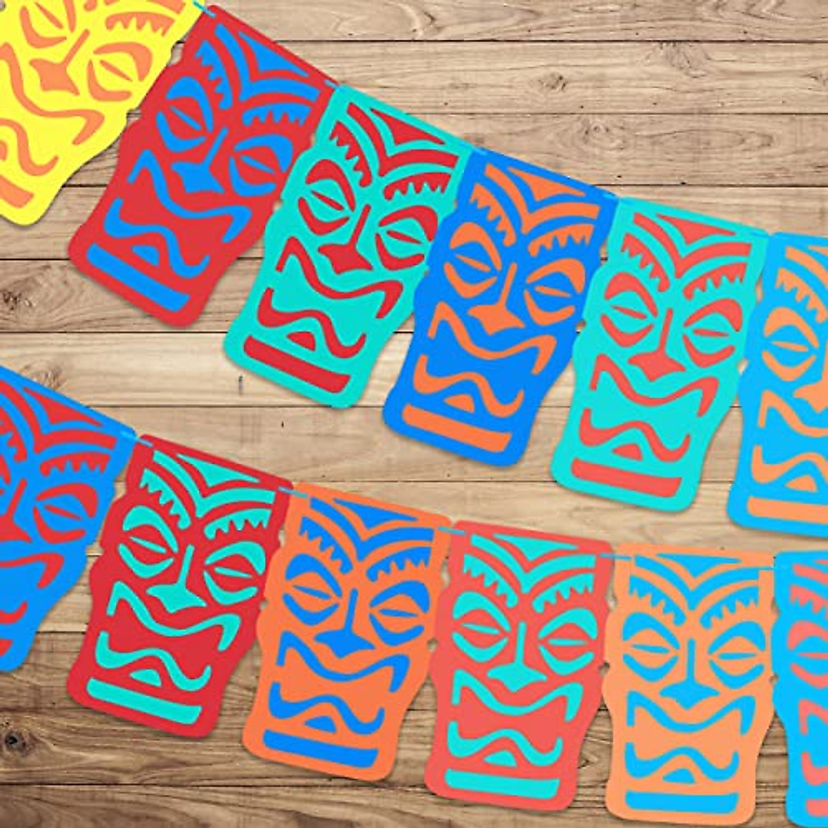 15 PCS Tiki Banner for Hawaiian Tropical Party Decor