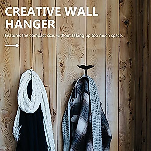 VICASKY 2pcs Cast Iron Whale Tail Towel Hooks Nautical Decor Wall Mount Coat Clothes Hanger Decorative Hanging Hook for Coat Robe Hat Clothes Towel Storage