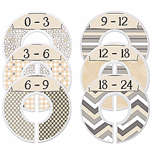 Mumsy Goose Baby Clothes Dividers Nursery Closet Dividers Baby Boy Monochrome