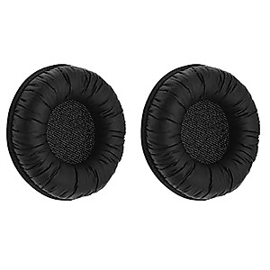 Pair of Ear Pads Leather Foam Replacement Ear Cushions Earmuff Repair Part Compatible with Sennheiser PC8 Headphone Black