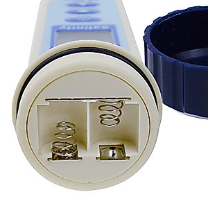 Salinity Tester Pen Type Salinity Meter, Temp&ppm Tester with Automatic Calibration Function, Wide Measurement for Salt Water, Pool, Aquarium (Salinity Calibration Solution Included)