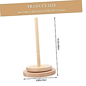 Hohopeti Spool Holder Thread Macrame Cord Tissue Holder Rack Knitting Accessory Towel Holder Stand Organizer Knitting Tool Supplies Sewing Yarn Holder Stand Lucet Fork Accessories Hand Wood
