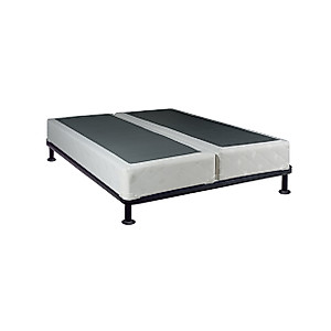 Continental Sleep 4-Inch Wood Split Low Profile Traditional Box Spring/Foundation for Mattress Set, Queen, Beige