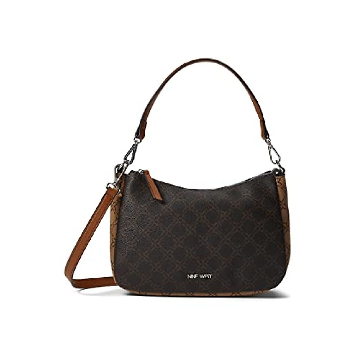 Nine West Rhea Shoulder Crossbody Brown Logo Multi One Size