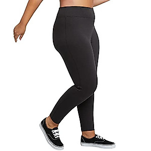 JUST MY SIZE womens Long Legging Pants, Black, 1X US