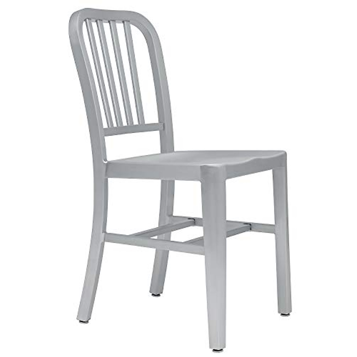 Laura Davidson Furniture Set of 2 Bryant Side Chairs for Dining & Office- Commercial Grade and Lightweight with Arm Rest, Made of Aluminum, Aluminum