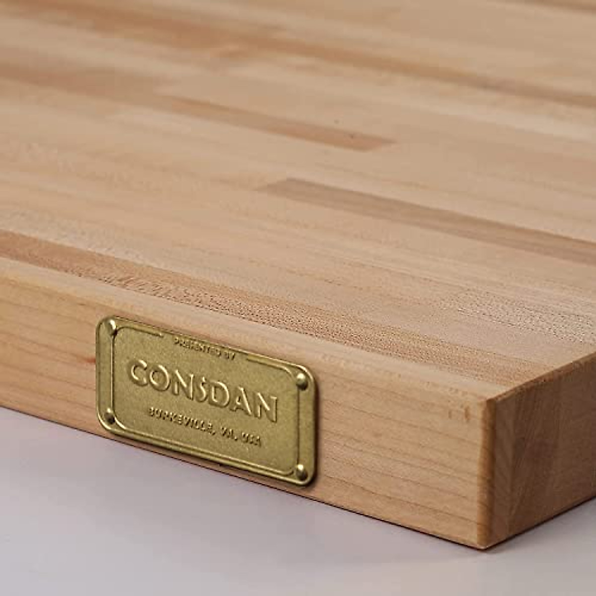 CONSDAN Butcher Block Counter Top, USA Grown Hard Maple Solid Hardwood Countertop, Washer/Laundry Countertop, Table Top, Polished, Prefinished with Food-safe Oil, 1.5" Thickness, 72" L x 25" W