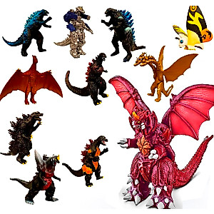 JAYKENIXO 10pcs Small Dragons and Destroyah Action Figures Toys Set
