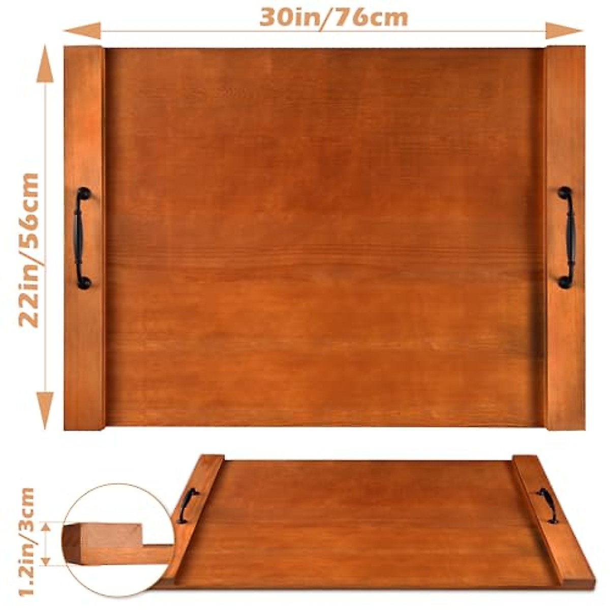 Calmbee Noodle Board Stove Cover, Premium Pine Wood Stove Top Covers for Electric Stove, 30" x 22" Wooden Gas Stove Cover Stovetop Cover - Used as Serving Tray or Sink Cover for More Usable Space