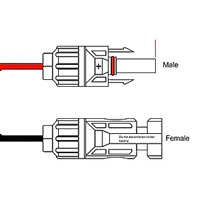 Hilitand Solar to 30A Copper Battery Adapter Cable Charging Connector Cable for Anderson, Solar and Wind Power Parts and Accessories