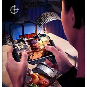 Ytuomzi Mobile Phone PUBG Game Controller L1R1 Shoot and Aim Trigger Joystick Ergonomic Gamepad for PUBG Mobile/Knives Out,Phone Gaming Controller for 4.7''- 7.0'' Android & iOS (H6)
