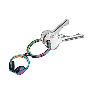 Troika HEADPHONE – KR17-07/MC – Keyring – Rainbow colour design – cast metal, silicone – iridescent original