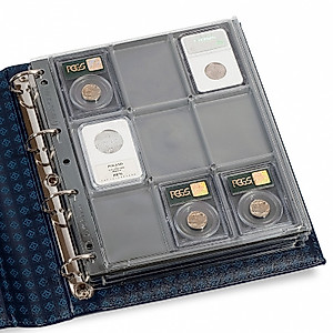 Lighthouse ENCAP Album Pages for Certified or Certified Style Coin Slab Holders PCGS, NGC, ANACS, Premier, Little Bear Elite - Pack of 2