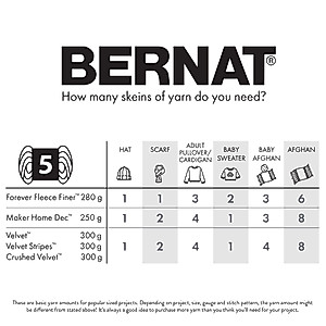 Bernat Velvet Pine Yarn - 2 Pack of 10.5oz/300g - Polyester - #5 Bulky - 315 Yards - Knitting & Crochet