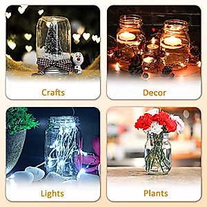 Jaisie.W Mason Jars 16 oz 12Pack with 6 Extra Lids, Glass Pint Canning Jars 16 oz - 16oz mason jars with silver lids and extra 6 gold lids for Canning/Preserving/Meal Prep