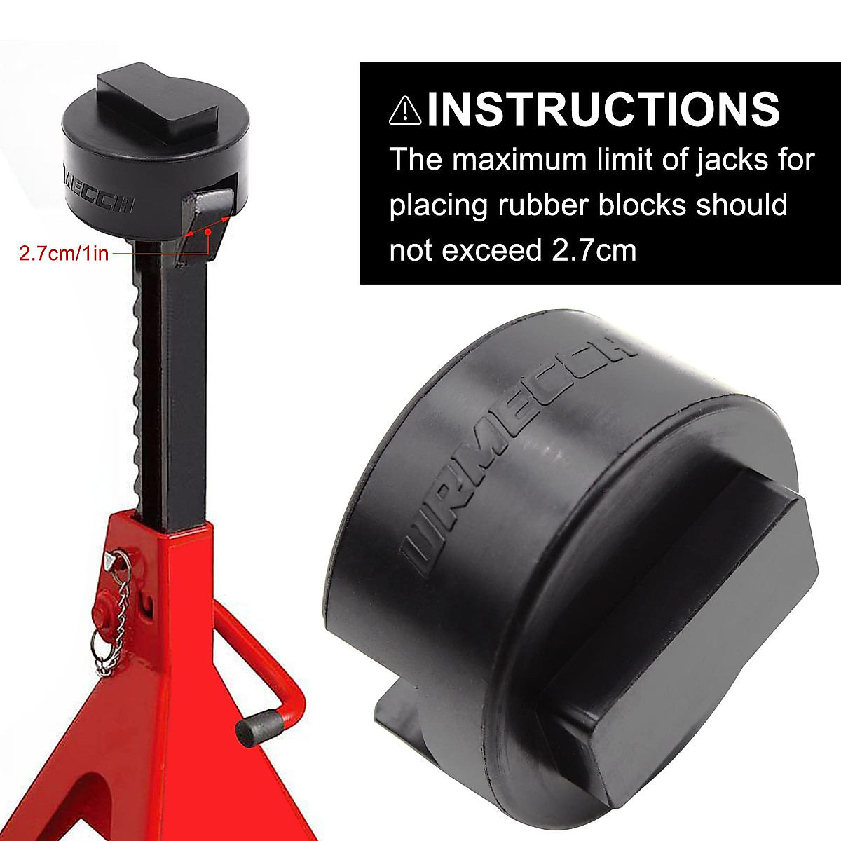 Universal Jack Pad for BMW and Mini, Slotted Rubber Jack Pad Square Polyurethane Jack Pad Frame Rail Protector Adapter for Jack Stand Jack Block (2 Pack)