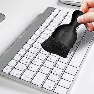 Auto Interior Dust Brush, Dashboard Air Outlet Gap Dust Removal Brush, Car Interior Cleaning Tool for Home Office Detailing Auto Air Conditioner Vents,Leather and Keyboard (Black)