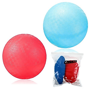Civaner 2 Pack of 5 Inch PVC Made Dodgeball Balls, Red Blue, Suitable for Kids Outdoor Play, Exercise, Yoga