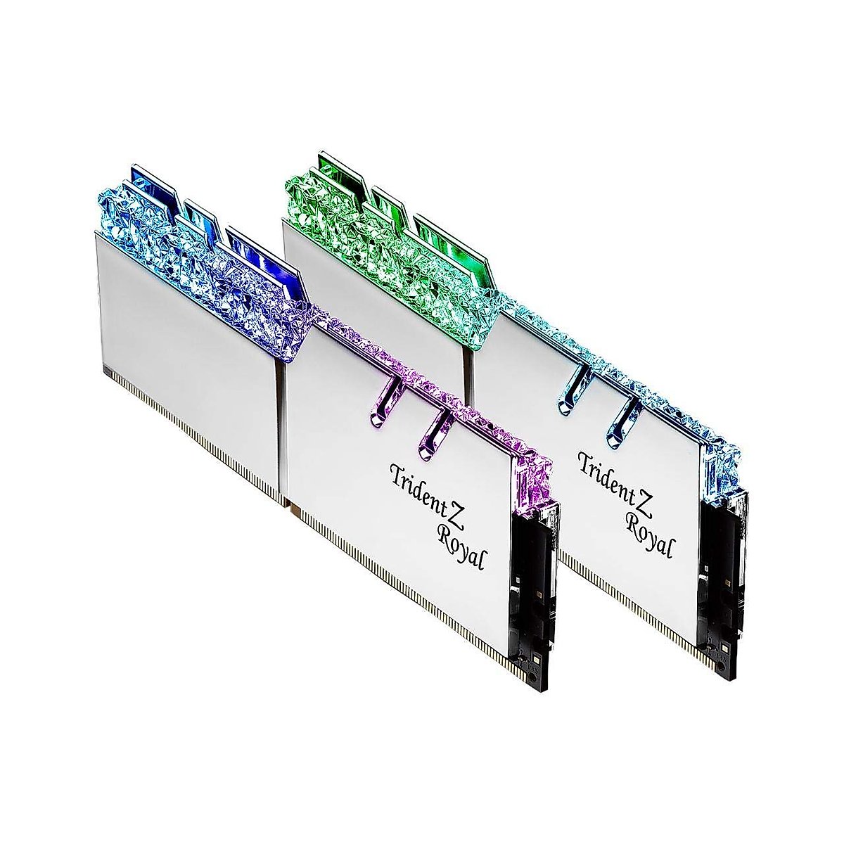 G.SKILL Trident Z Royal Series (Intel XMP) DDR4 RAM 64GB (2x32GB) 3200MT/s CL16-18-18-38 1.35V Desktop Computer Memory UDIMM - Silver (F4-3200C16D-64GTRS)