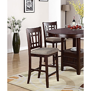 Wycian Sherpa Dining Chair, Chairs 24 Inch Seat Height 2PCS Brown Seat Height 24" Solid Wood 18" L 20" W 41" H Living Room Bedroom Dining Rooms