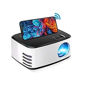 Projector with WiFi,1080P HD Projector,Mini Projector for Outdoor Movies,Home Theater Video Projector Compatible with HDMI, VGA, USB, Laptop,iOS & Android Smartphone for Home Entertainment