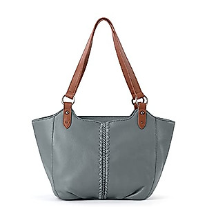 The Sak Womens Bolinas Leather Satchel, Dusty Blue, One Size US